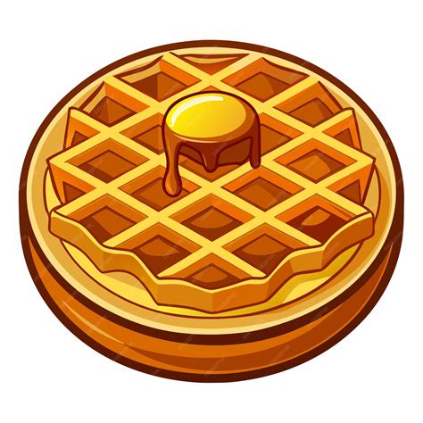 Waffle Clipart Cartoon Style Vector Illustration Premium Ai Generated