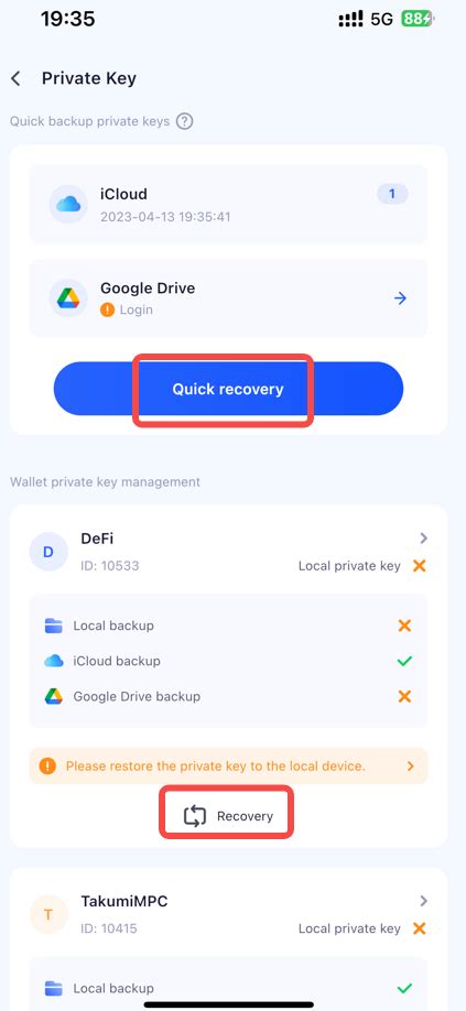 Private Key Recovery ChainUp Custody