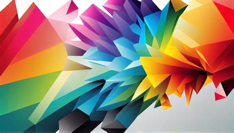 Premium Ai Image Generative Ai Spectrum Fusion A Mesmerizing Array Of Overlapping Geometric Shapes