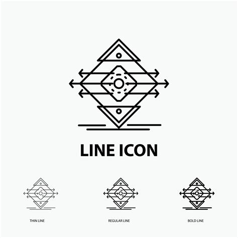 Traffic Lane Road Sign Safety Icon In Thin Regular And Bold Line Style Vector Illustration