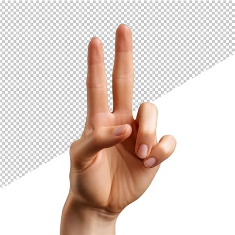 Una Mano Con El Número 2 En Ella Archivo Psd Premium