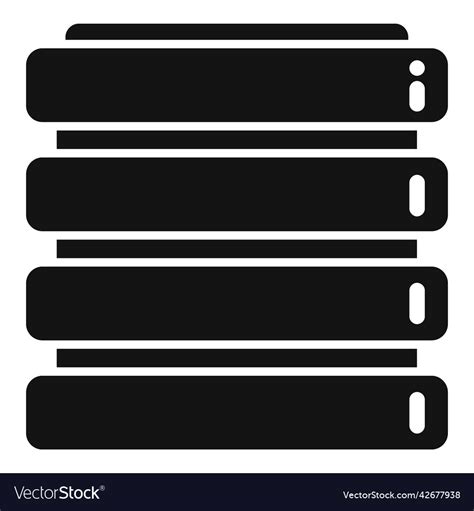 Server Icon Simple Control Data Royalty Free Vector Image