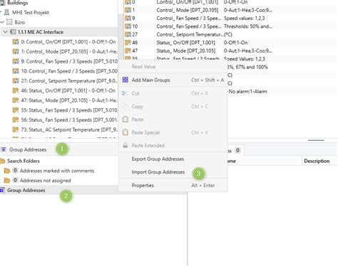 how to transfer knx group addresses from maps to ets hms support portal