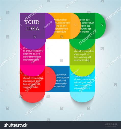 Colorful Process Chart Module Vector Illustration Stock Vector Royalty Free