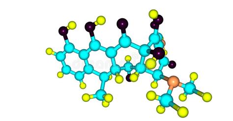 Doxycyclin Molekülstruktur Lokalisiert Auf Weiß Stock Abbildung Doxycyclin Molekülstruktur Lokalisiert Auf Weiß Stock Abbildung