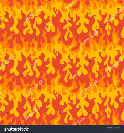 Abstract Fire Seamless Pattern Stock Vector Illustration 137337797