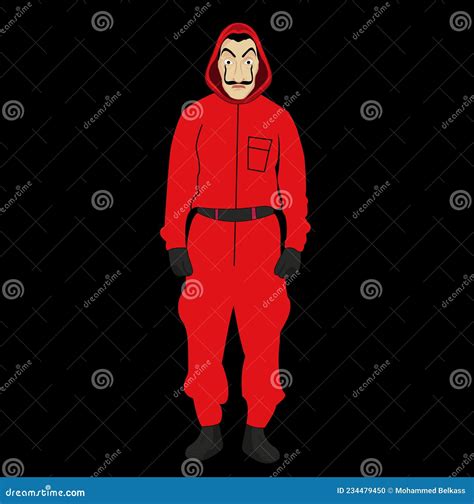 Dali Mask And Red Clothes Money Heist La Casa De Papel Design Netflix