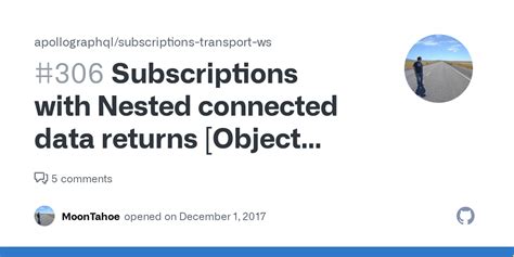 Subscriptions With Nested Connected Data Returns Object Object · Issue 306 · Apollographql
