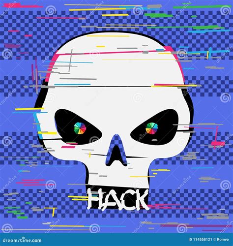 Glitch Hacker Alphabet Vector Illustration CartoonDealer Com