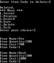 Write C Program Using STL For Sorting And Searching User Defined Records Such As Item Records