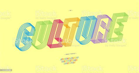 벡터 배양 글꼴 3d 굵은 색상 스타일 다층 효과에 대한 스톡 벡터 아트 및 기타 이미지 다층 효과 컴퓨터 글자 재미