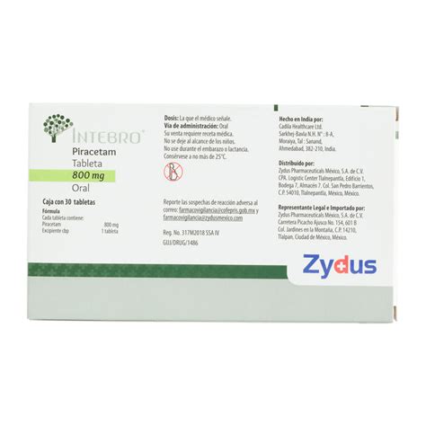 Intebro 800 Mg 30 Tabletas Farmacias Klyns