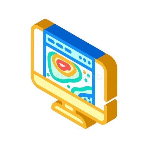 Heatmap Big Data Isometric Icon Vector Illustration Stock Illustration Illustration Of