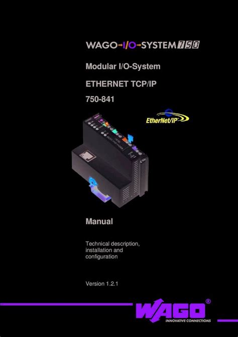 PDF Modular I O System ETHERNET TCP IP 750 841 2019 10 13 Modular I O System ETHERNET