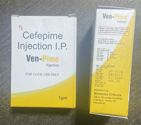 1 Gm Cefepime Injection At ₹ 200 Piece In Panchkula Id 25274131233