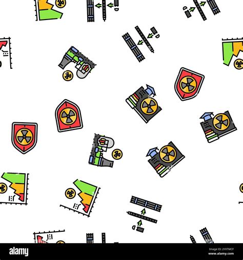 Nuclear Energy Power Plant Seamless Pattern Vector Stock Vector Image And Art Alamy
