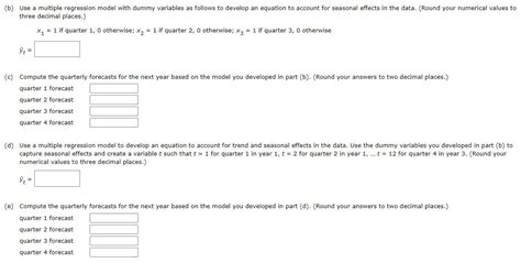 Solved B Use A Multiple Regression Model With Dummy Chegg