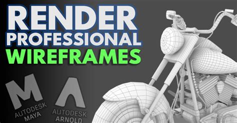Artstation How To Render Wireframes Free Maya Tutorial