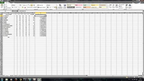 Excel 2010 วิธีหาค่าเฉลี่ย ส่วนเบี่ยงเบนมาตรฐาน Youtube