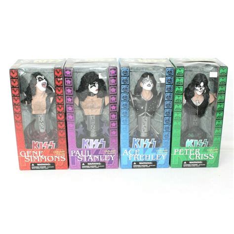 Kiss Band Complete Set Of 4 Pieces Bust Statuette Set Kiss Band