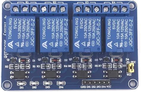 Relé 5v De 4 Canales Módulo Optoacoplador Arduino Mercadolibre