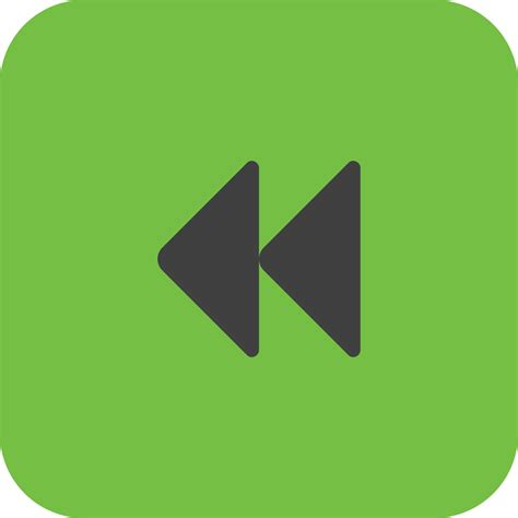 Rewind Button Icon In Green Background For Multimedia 24329449 Vector