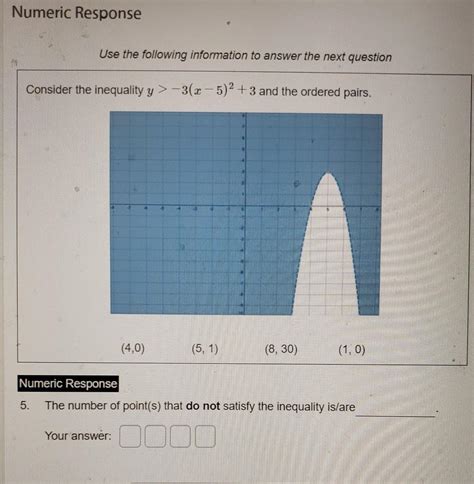 solved numeric response use the following information to