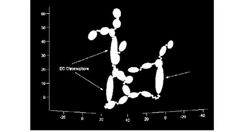 Pseudo Atomistic Monte Carlo Modeling Of A Three Chromophore Dendrimer