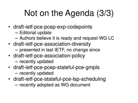 Path Computation Element Wg Status Ppt Download