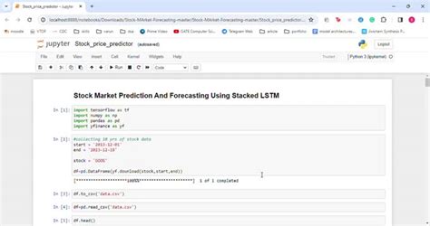 Shreya Gupta On Linkedin Machinelearning Stockprediction Codecasa Datascience Python