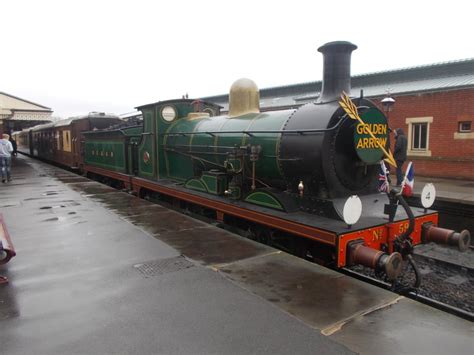 Secr C Class Locomotive No592 With A Pullman Train At Sheffield Park