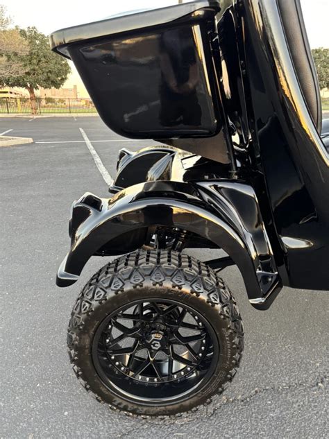 Jet Black Custom Lifted Gem Car 4 Seat Limo Nev Golf Cart 72v Street