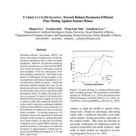 Curriculum Debiasing Toward Robust Parameter Efficient Fine Tuning Against Dataset Biases Acl