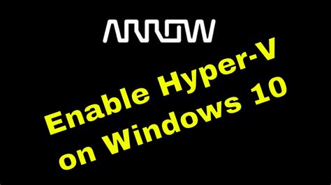 How To Enable Microsoft Hyper V On Windows 10 Youtube