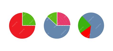 Premium Vector Set Of Pie Charts Simple Design For Infographics Charts And Visual Display Of