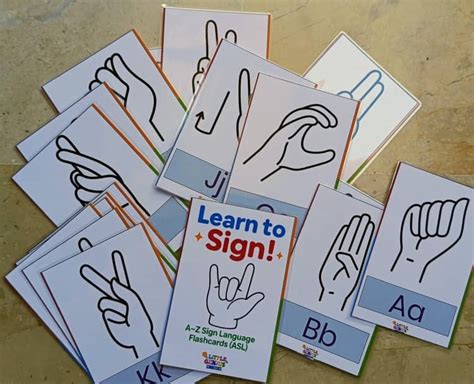 Asl Alphabet Flashcards A To Z Inspired By American Sign Language
