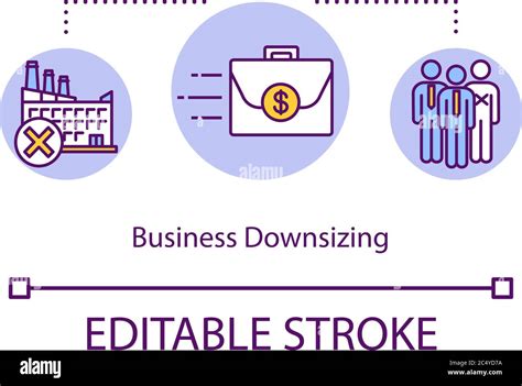Business Downsizing Concept Icon Stock Vector Image And Art Alamy