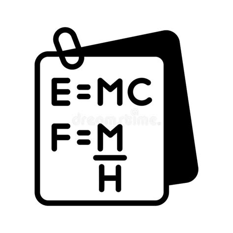 Grab This Glyph Icon Of Physics Notes With Formula Stock Vector Illustration Of Solid Notes