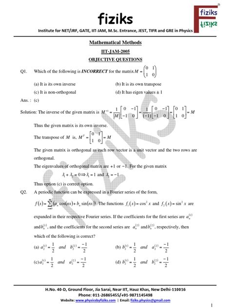 mathematical methods pdf pdf eigenvalues and eigenvectors matrix