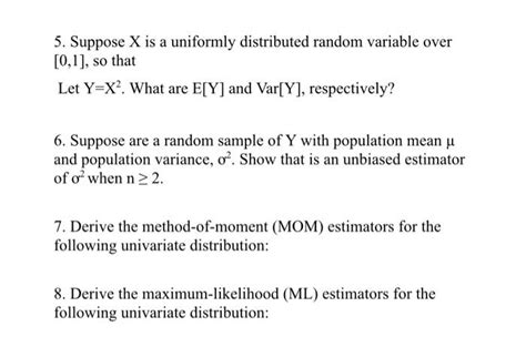 solved 5 suppose x is a uniformly distributed random