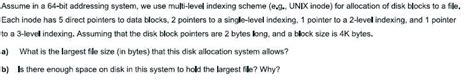 Solved Assume In A 64 Bit Addressing System We Use