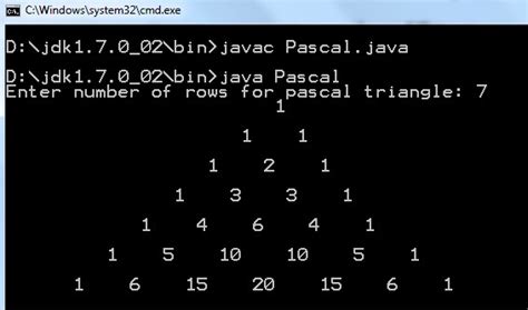 Generate Pascal Triangle in Java - Java Code for Pascal Triangle