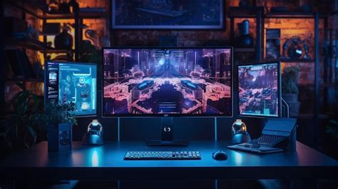 Premium AI Image A Photo Of A Programmer S Workspace With A Dual Monitor Setup