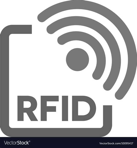 Rfid Tag Icon Radio Frequency Identification Vector Image