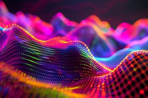 Premium Photo Retro Wave Color Spectrum Abstract Texture