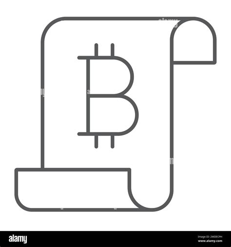 Distributed Ledger Thin Line Icon Finance And Money Digital Ledger