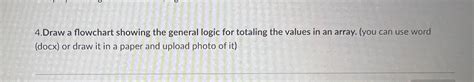 Solved Draw A Flowchart Showing The General Logic For Chegg