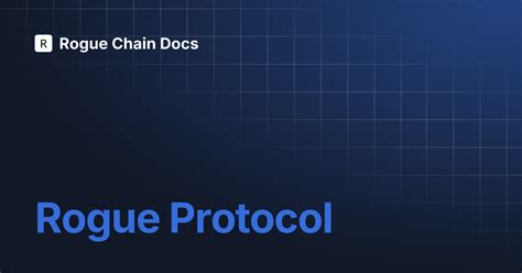 Rogue Protocol Rogue Chain Docs