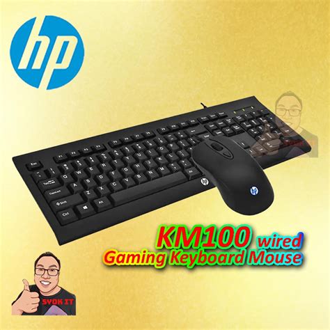 HP KM100 Wired USB Full Size Gaming Keyboard And Mouse Combo Set For PC Laptop Shopee Malaysia