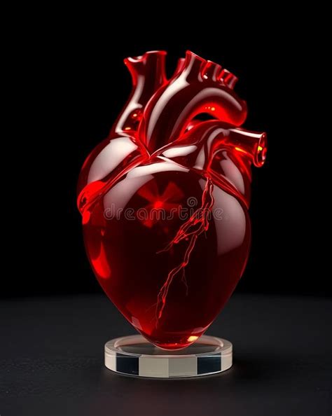 Luxurious Ruby Glass Heart Stock Illustration Illustration Of Dazzling 355041910